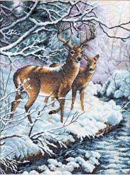 Kit à broder creekside deer de Dimensions 1641-35182