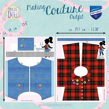 Couture set félicity jean DRESS YOUR DOLL PN-0171715