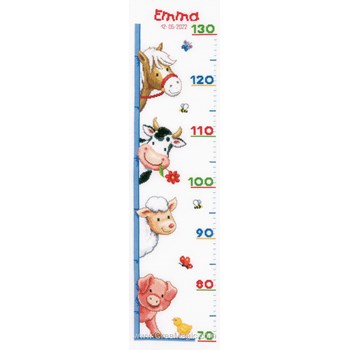 Kit toise bébé Vervaco les amis de la ferme à broder