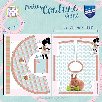 Set couture emily bunny DRESS YOUR DOLL