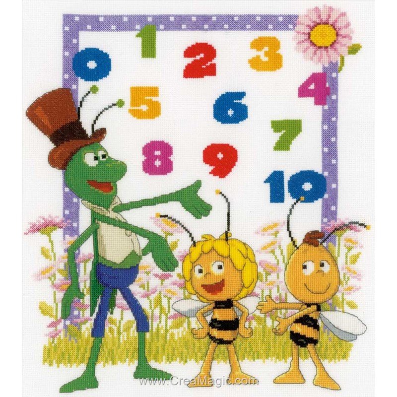 Kit au point croix compté Vervaco maya et les chiffres