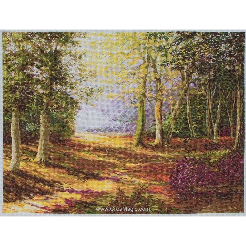 Kit point croix de Maia à broder autumn gold