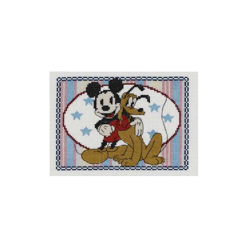 Point de croix DMC kit disney - mickey et pluto BL473-70