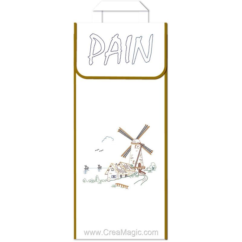 Sac à pain Luc Création à broder moulin