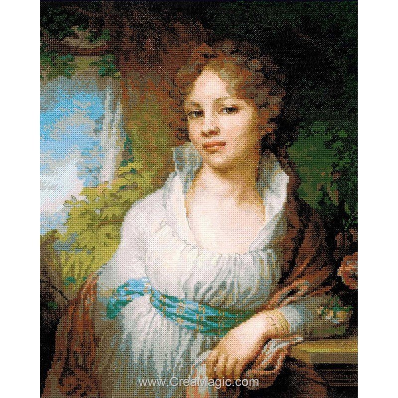 Broderie point compté portrait de maria ivanovna lopukhina R100-048 ...