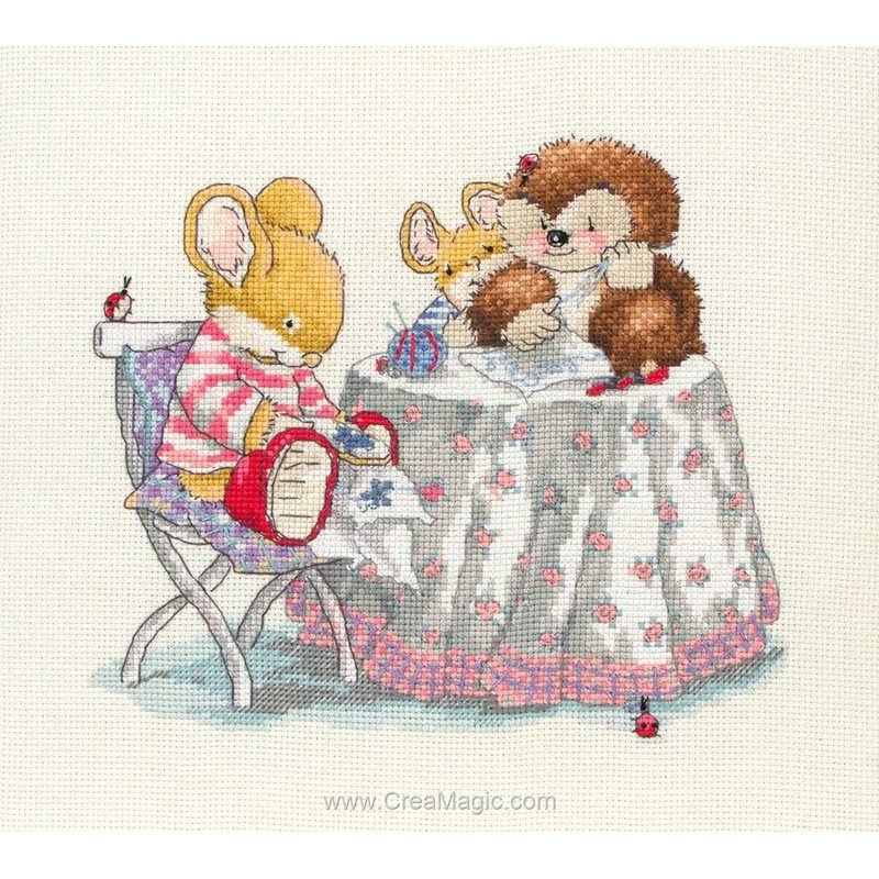 Kit point croix sewing circle CTM0017 chez Anchor