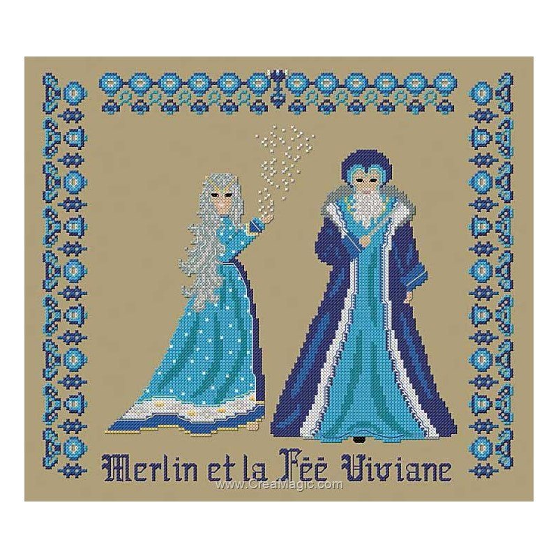 Catherine Debusne merlin et la fée viviane CD90-5