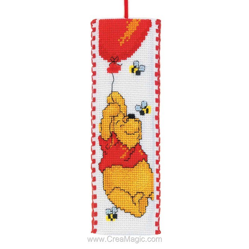 Marque page Vervaco à broder disney winnie et ballon