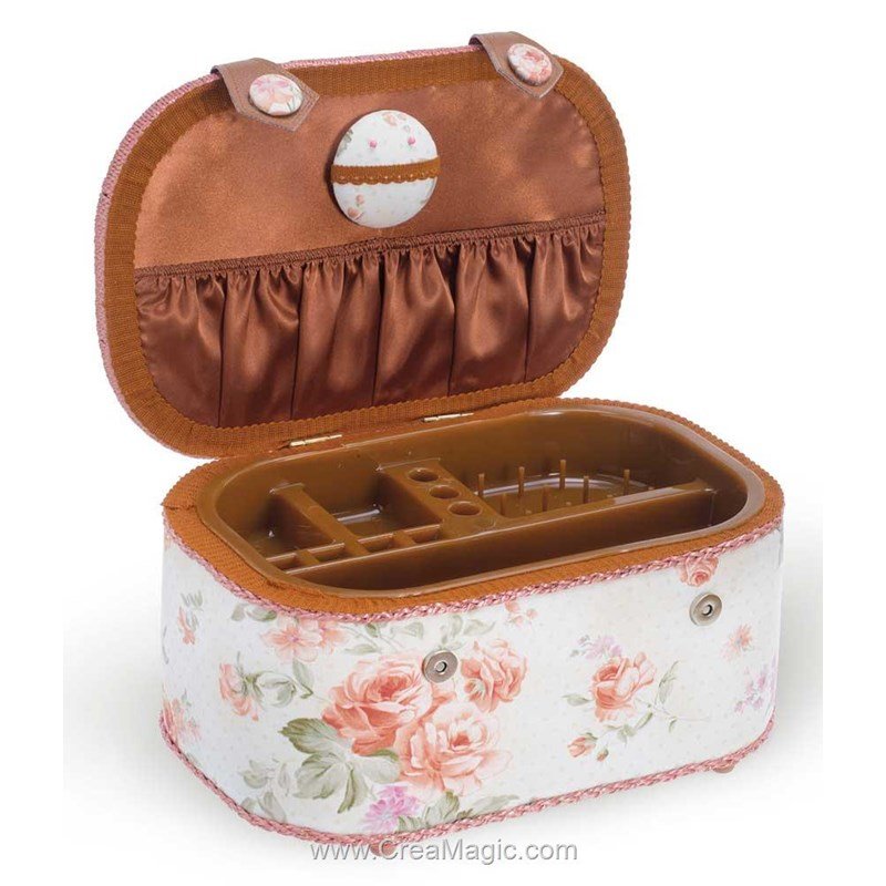 Boite à couture tissu poignées en cuir - austin 224-1200-00052 chez Milward