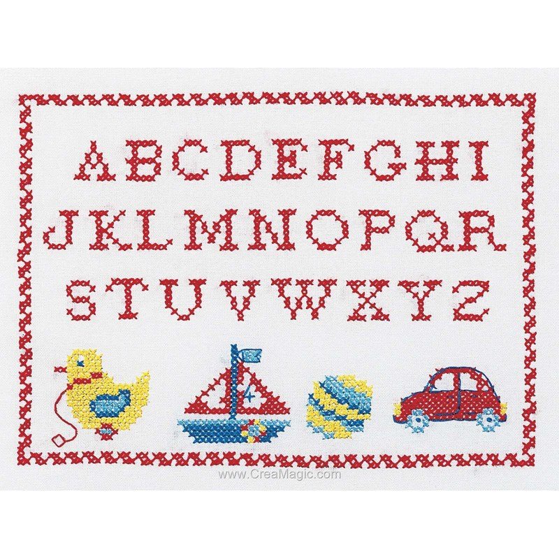 Kit de broderie traditionnelle abc jouets chez Princesse