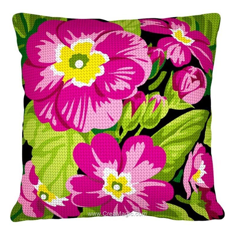 SEG coussin demi point primevères
