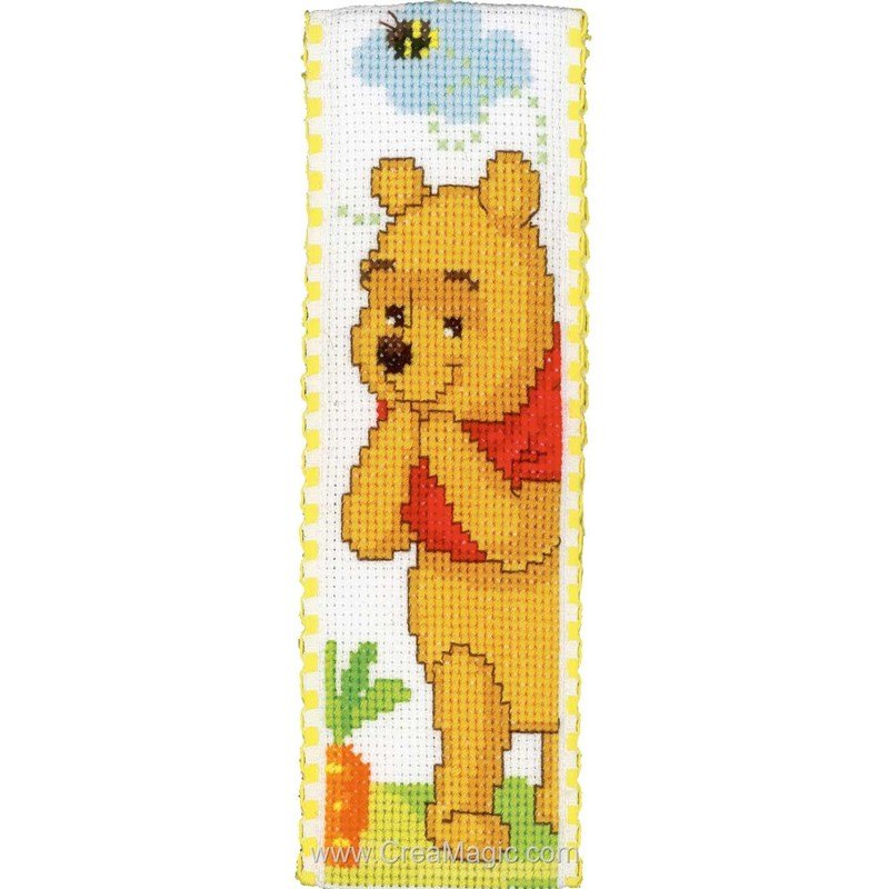 Marque pages disney winnie au jardin à broder - Vervaco