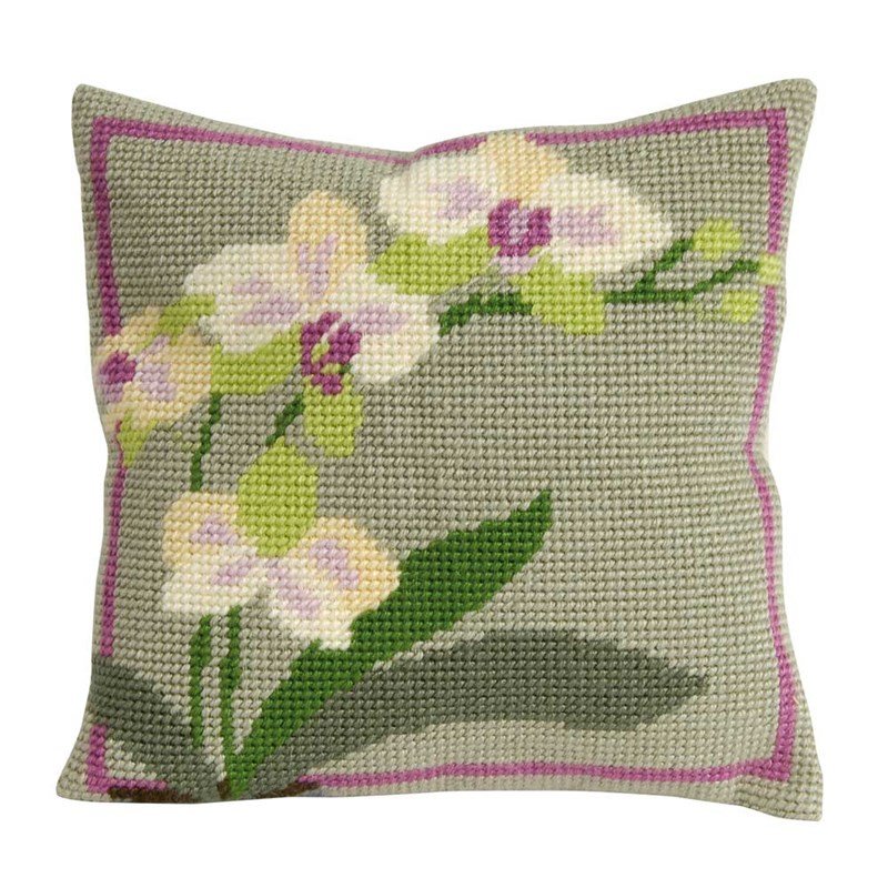 Coussin demi point orchidée chez DMC