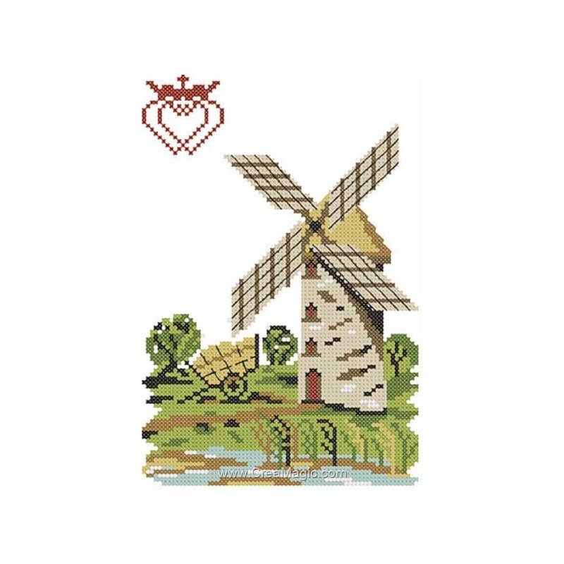 Mini broderie en kit le petit moulin PC2-32 - Luc Création